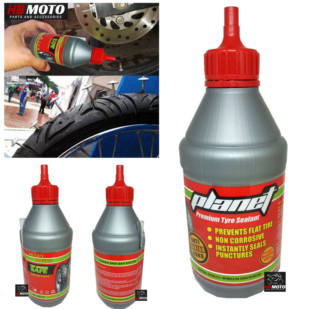 Jual Planet Cairan ban tubles (anti bocor) Premium Tyre Sealant merk ...