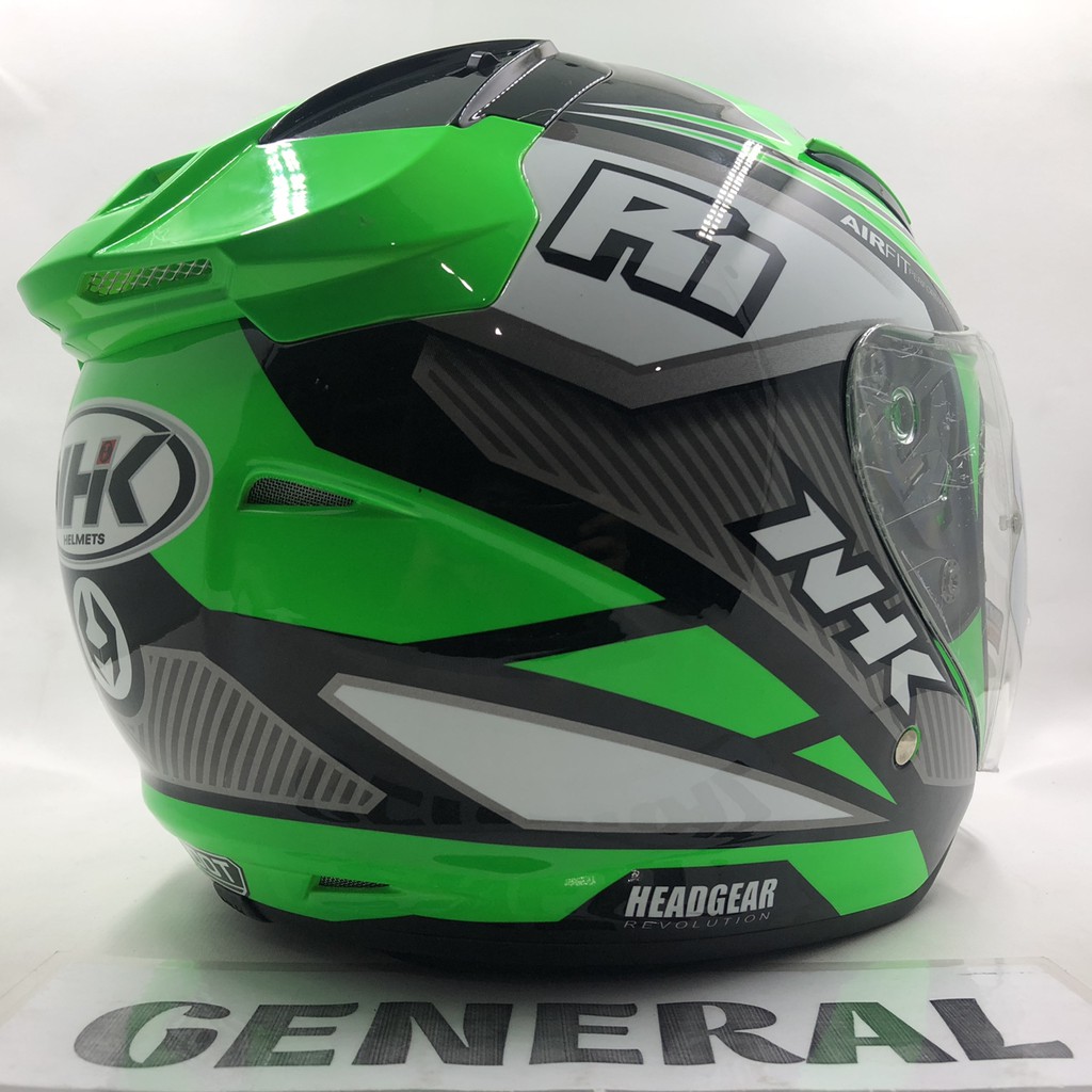 Jual GOYANG HARGA;; Helm NHK R1 Double Visor Motif Giga Green ...