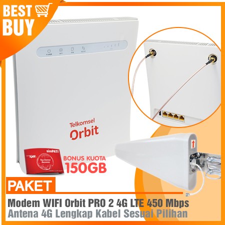 Jual Paket Router Modem Orbit PRO 2 ZTE MF286R WIFI 4G LTE + Antena ...