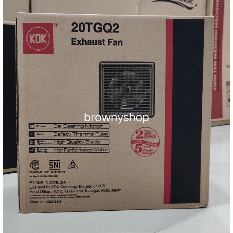 Jual Exhaust fan Plafon/Ceiling Exhaust fan KDK 20TGQ / 8 INCH | Shopee ...