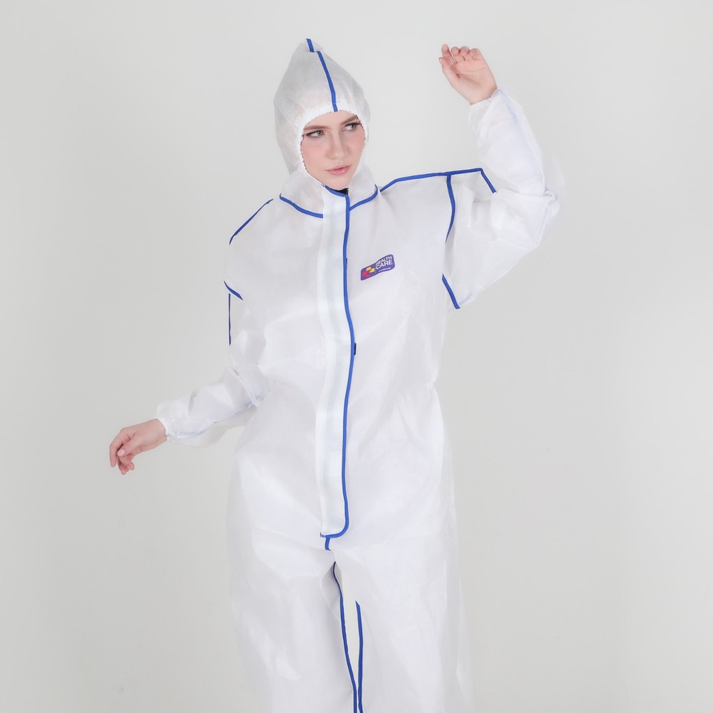 Jual APD SPUNBOND / BAJU HAZMAT / HAZMAT SUIT / COVERALL WATERPROOF ...