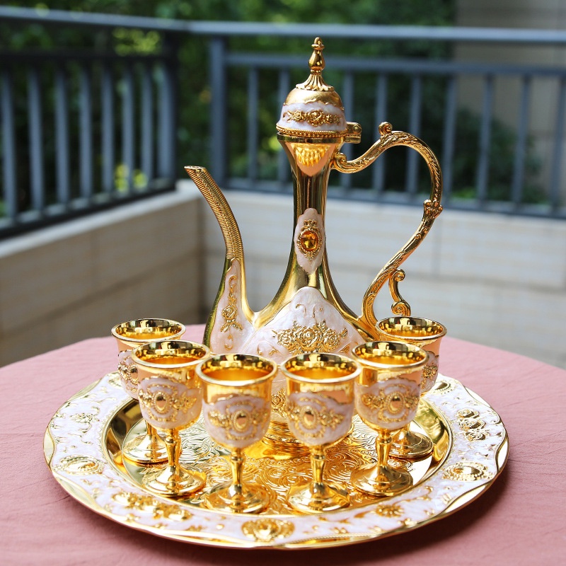 Jual Teko Arab Aladin Set 7 Gold Warna Emas Ornament/set Gelas Anggur ...