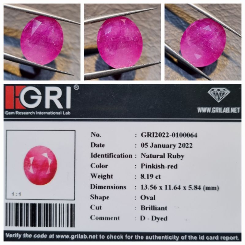 Jual Natural Ruby Fresh Color Memo 8.19 crt | Shopee Indonesia