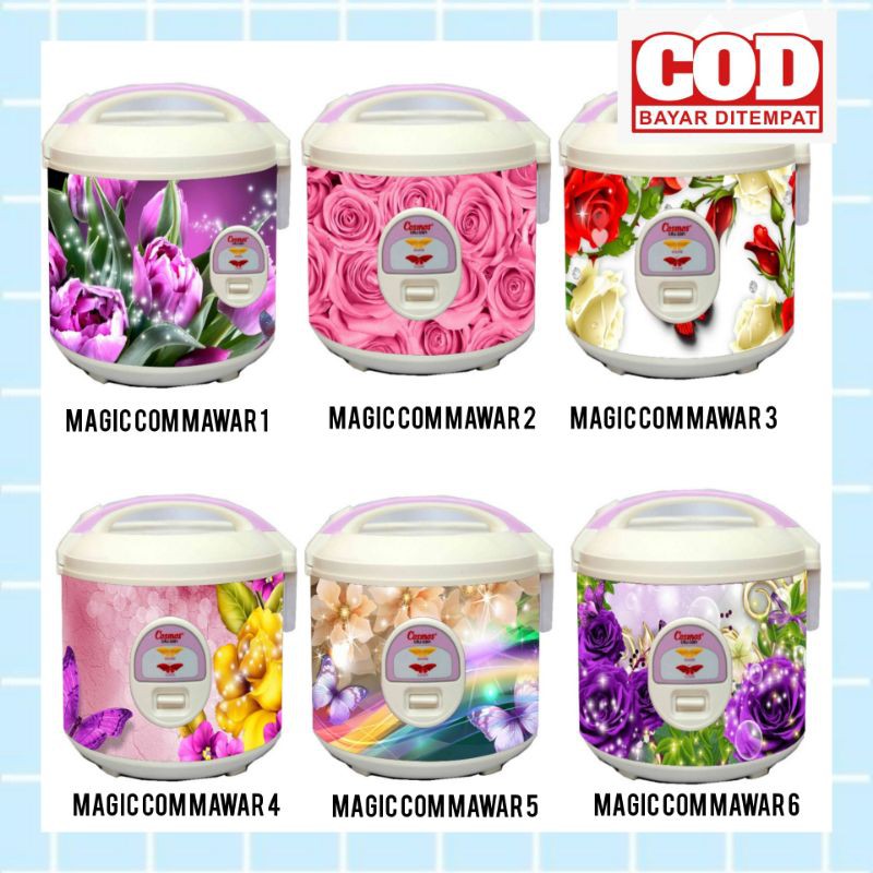 Jual STIKER MAGIC COM / RICE COOKER MOTIF BUNGA RICE COOKER MOTIF HELLO ...