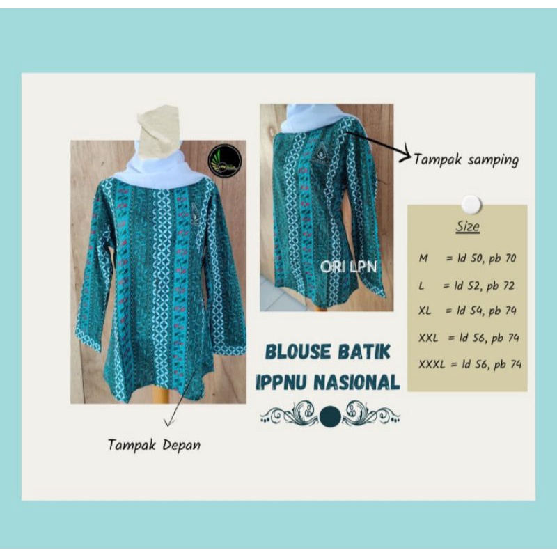 Jual Baju Batik IPNU IPPNU Nasional Pekalongan / Blus Batik IPPNU ...