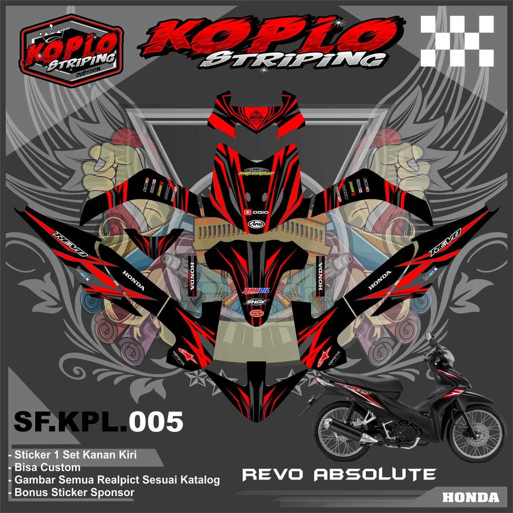 Jual Stiker Decal Full Body Motor Honda Revo Absolute - Sticker Decal ...