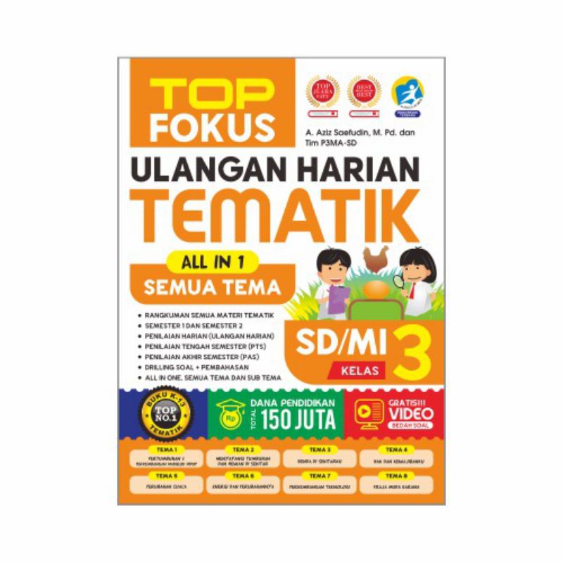 Jual BUKU KELAS 3 SD/MI TOP FOKUS ULANGAN HARIAN TEMATIK | Shopee Indonesia