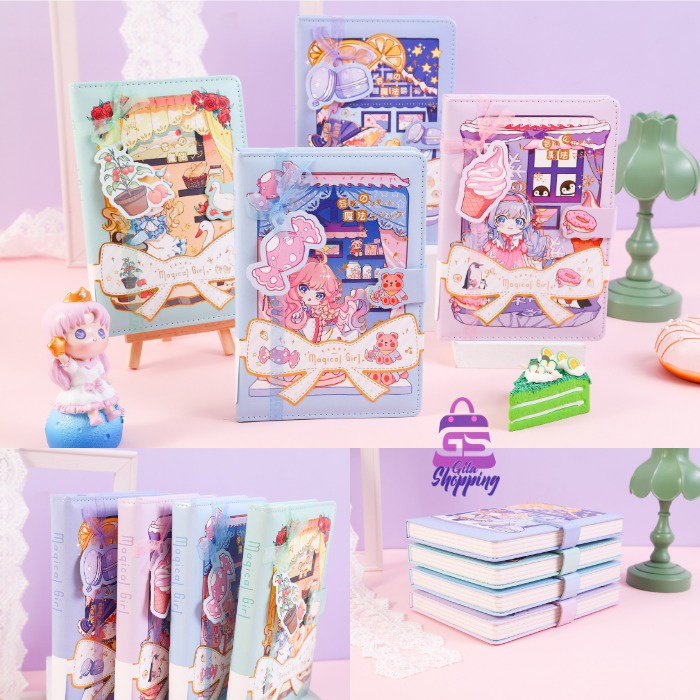 Jual Magnetic Notebook Diary Magical Girl / Jurnal agenda Buku tulis ...