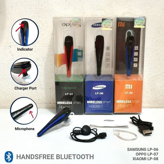 Jual Headset BLUETOOTH Handsfree XIAOMI MI LP-08 / LP08 Motif Lonjong ...