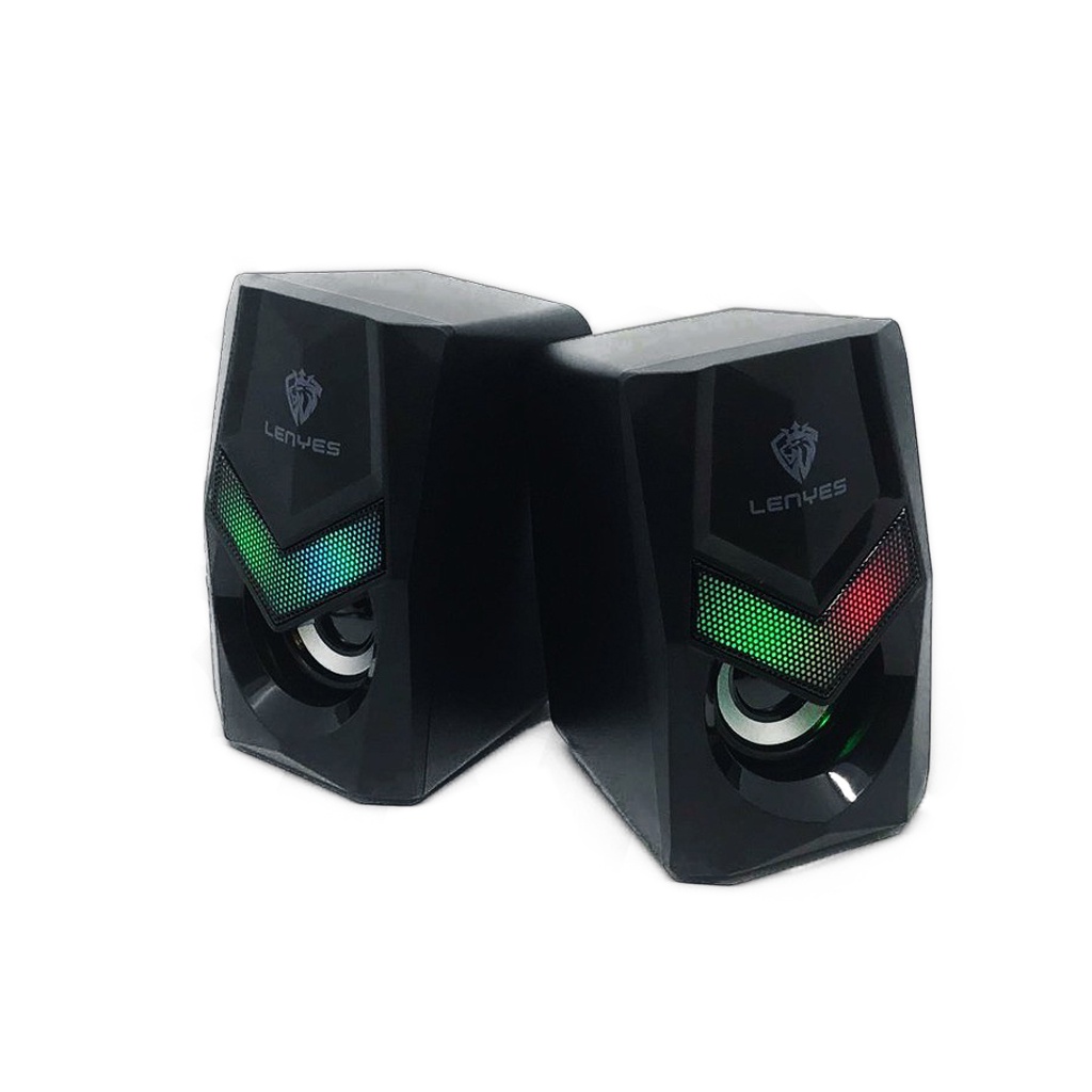 Jual Speaker Komputer Lenyes GS02 PC Stereo surround RGB Led Volume ...
