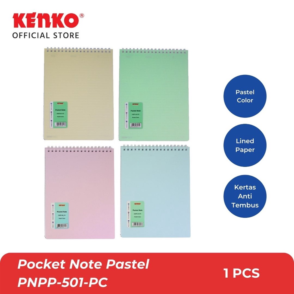 Jual KENKO POCKET NOTE / Buku Tulis / Catatan PNPP-501-PC Pastel Color ...