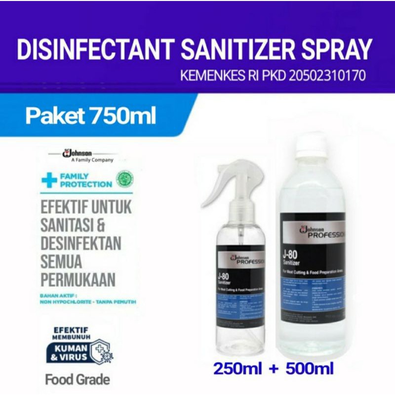Jual Desinfektan Food Grade spray 250ml + Refil 500ml desinfektan ...