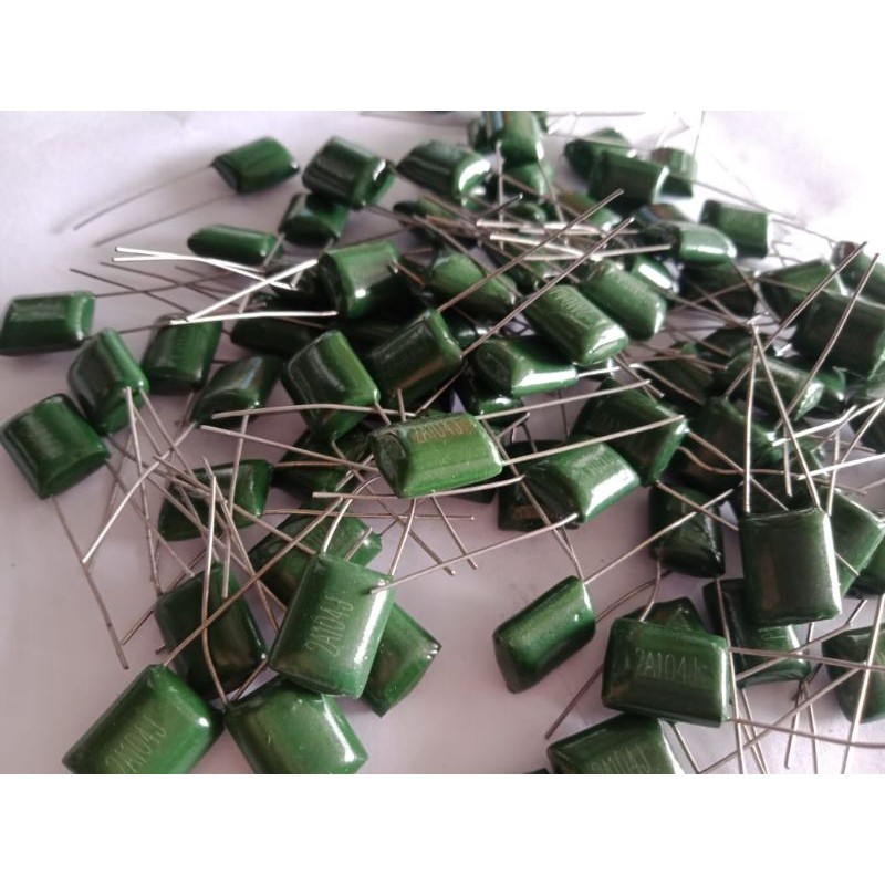 Jual Kapasitor Milar Capacitor Mylar Generik 104 100nF 100n 100 n 100N ...
