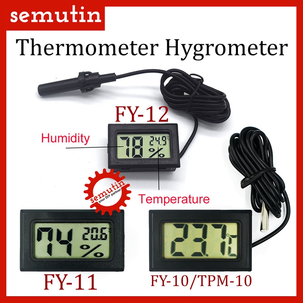 Jual Mini Termometer Higrometer LCD Digital FY-10 FY-11 FY-12 ...