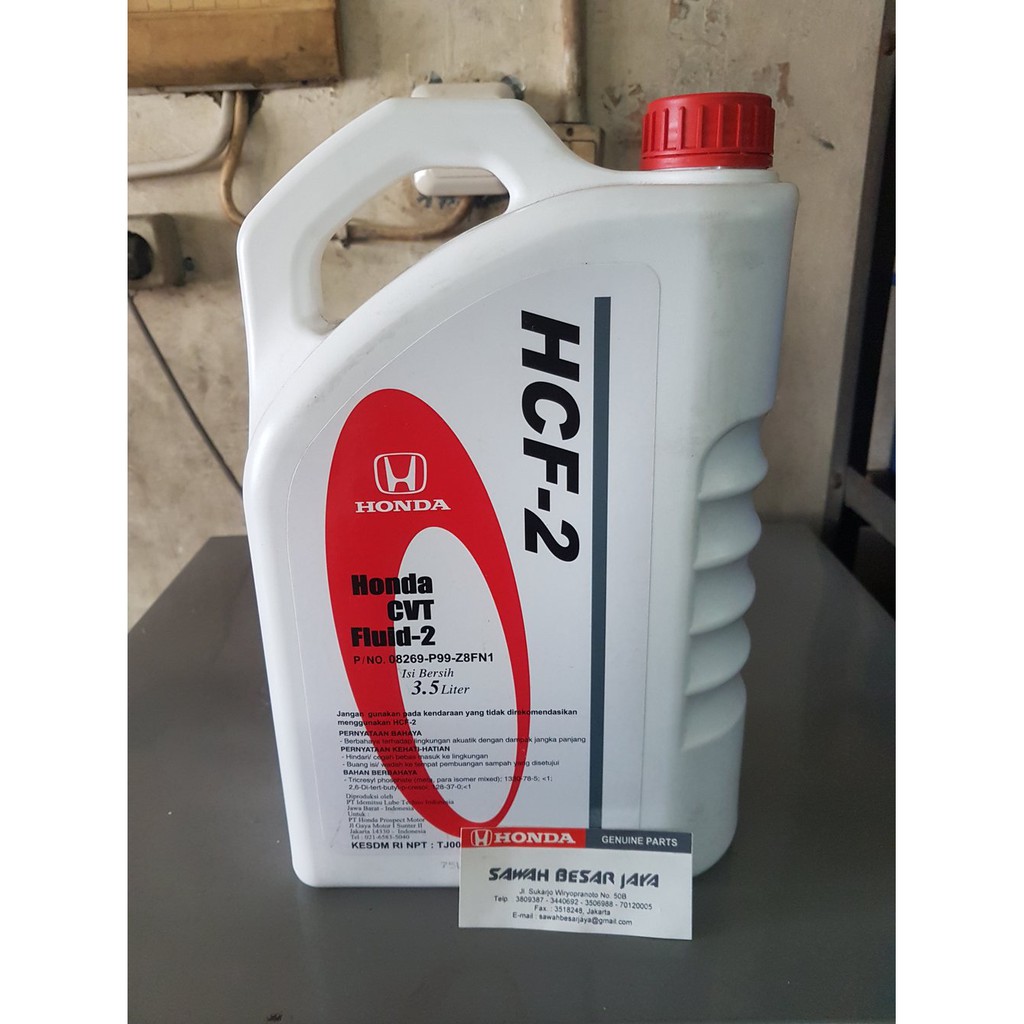 Jual Unik Oli Transmisi Matic HCF-2 Honda CVT Fluid-2 3.5 Liter Original Murah | Shopee Indonesia