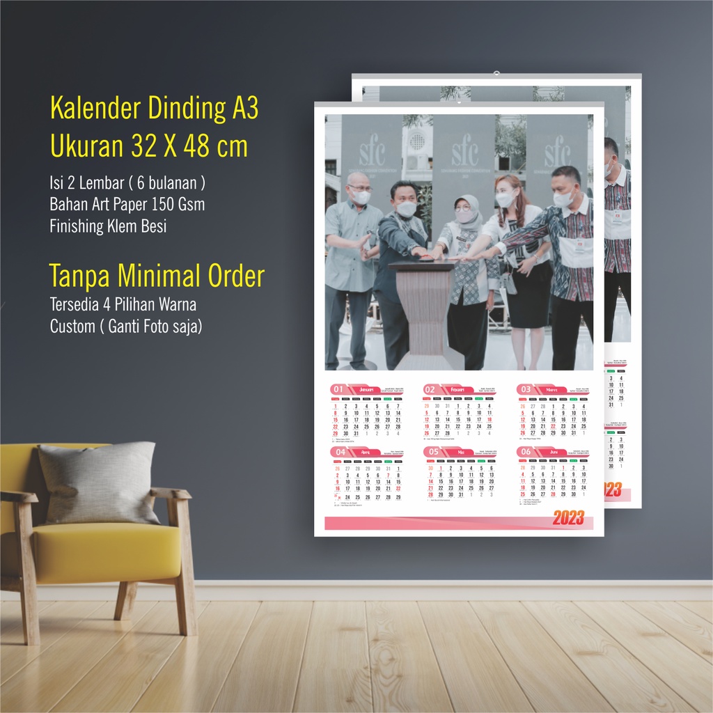 Jual Kalender dinding A3 CUSTOM | Shopee Indonesia