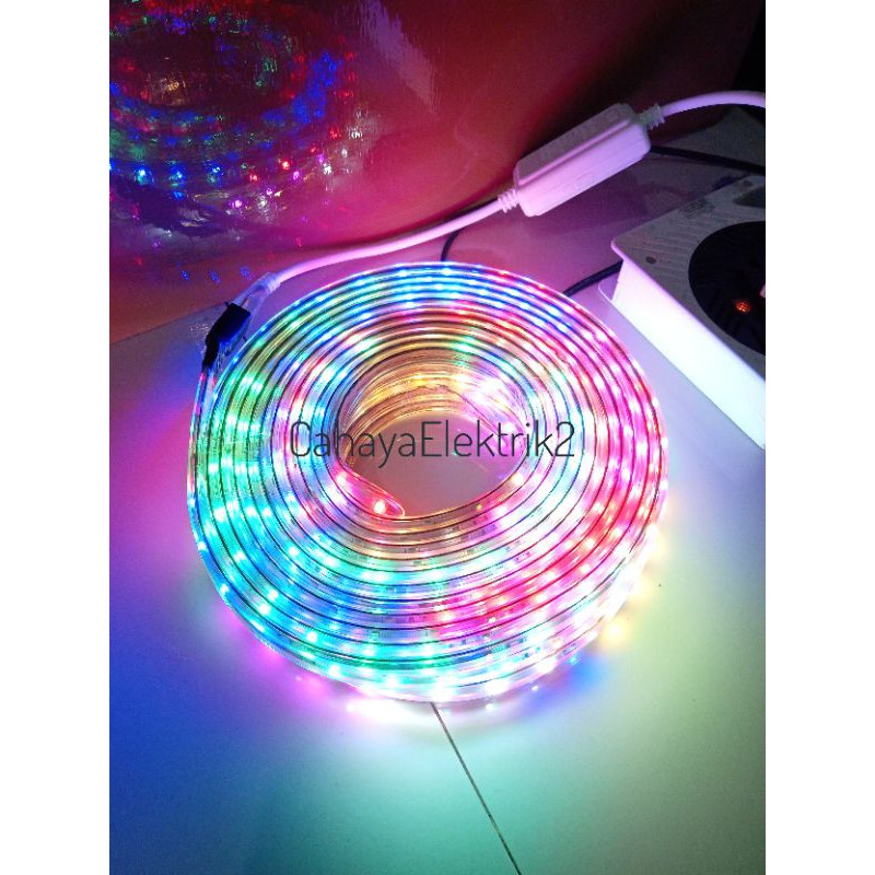 Jual Lampu selang LED strip RGB warna warni kedap kedip 20 meter | Shopee Indonesia