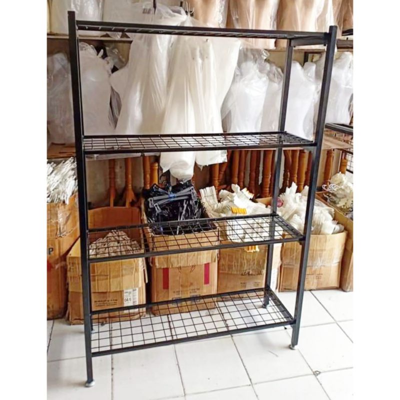 Jual rak besi 4tingkat besi tebal holo(tinggi 190cm) | Shopee Indonesia