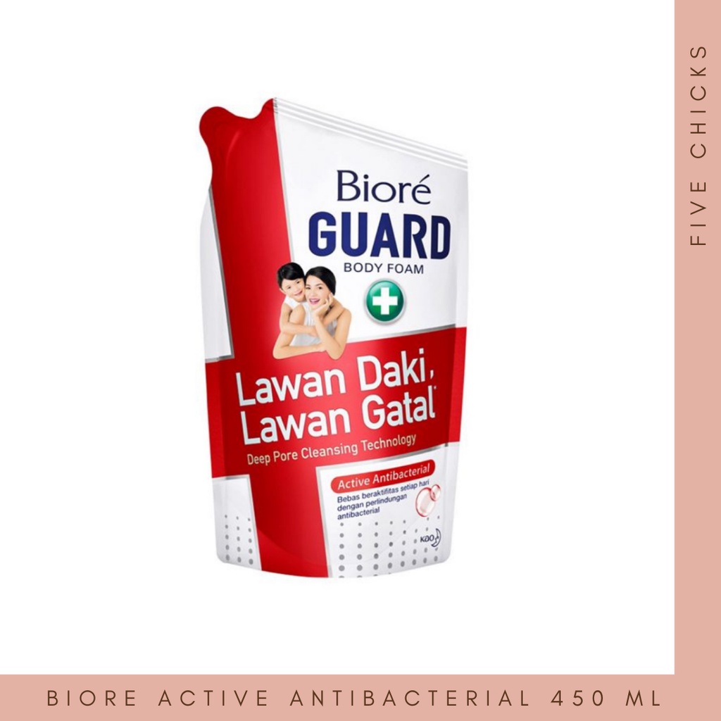 Jual Sabun Biore Guard Body Foam ACTIVE ANTIBACTERIAL Pouch Isi Ulang ...