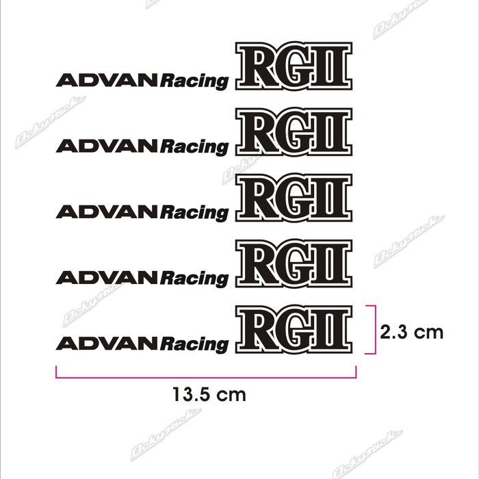 Jual cutting sticker velg ADVAN RACING RG II stiker velg mobil | Shopee ...