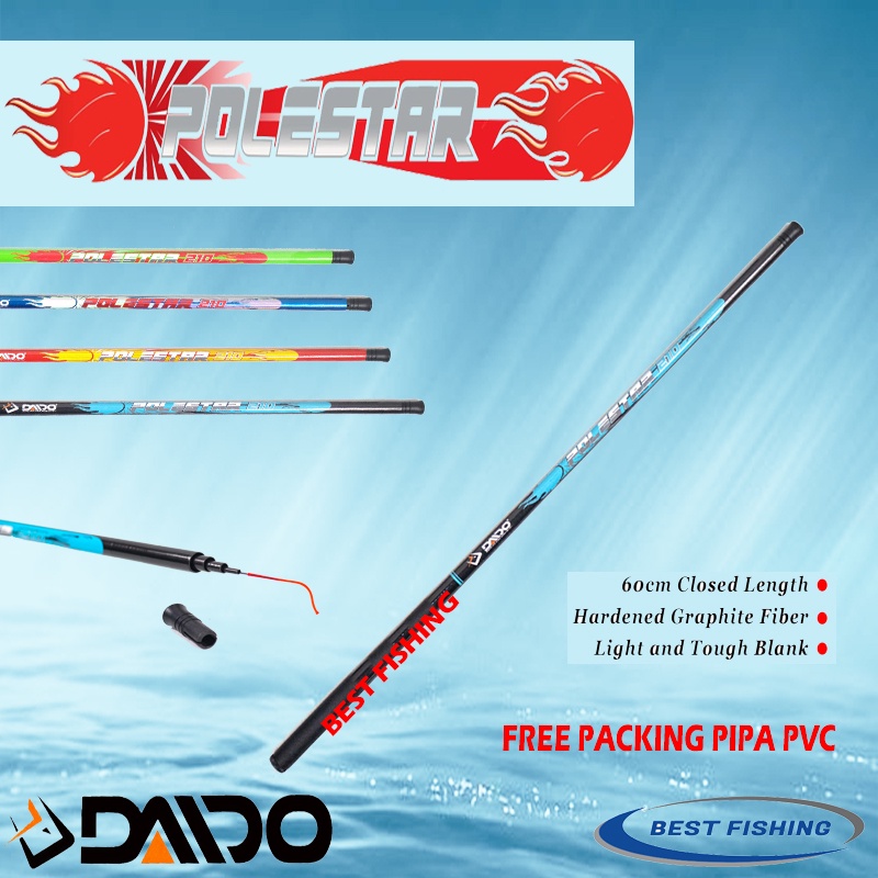 Jual POLE / TEGEK PANCING DAIDO STAR FIBER PANJANG 180CM SAMPAI 300CM ...