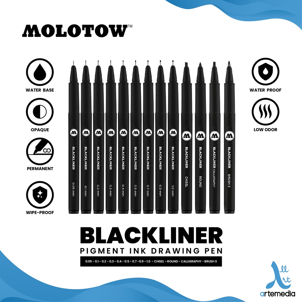Jual Molotow Drawing Pen Blackliner Pigment Ink Manga | Shopee Indonesia