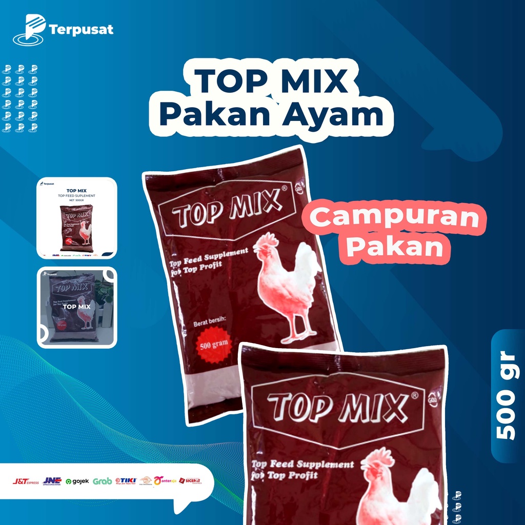 Jual TOP MIX 500gram Campuran Pakan Ayam Makanan Ayam Supplement Ayam ...