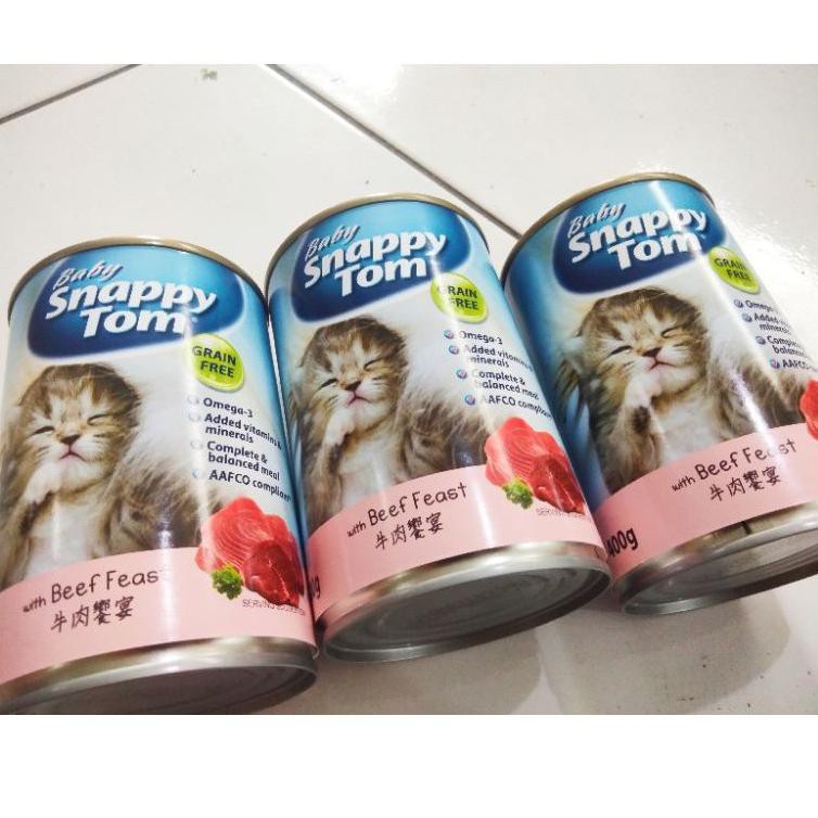 Jual J00X SNAPPY TOM KALENG BABY BEEF FE 400G MAKANAN BASAH KUCING ZGI ...