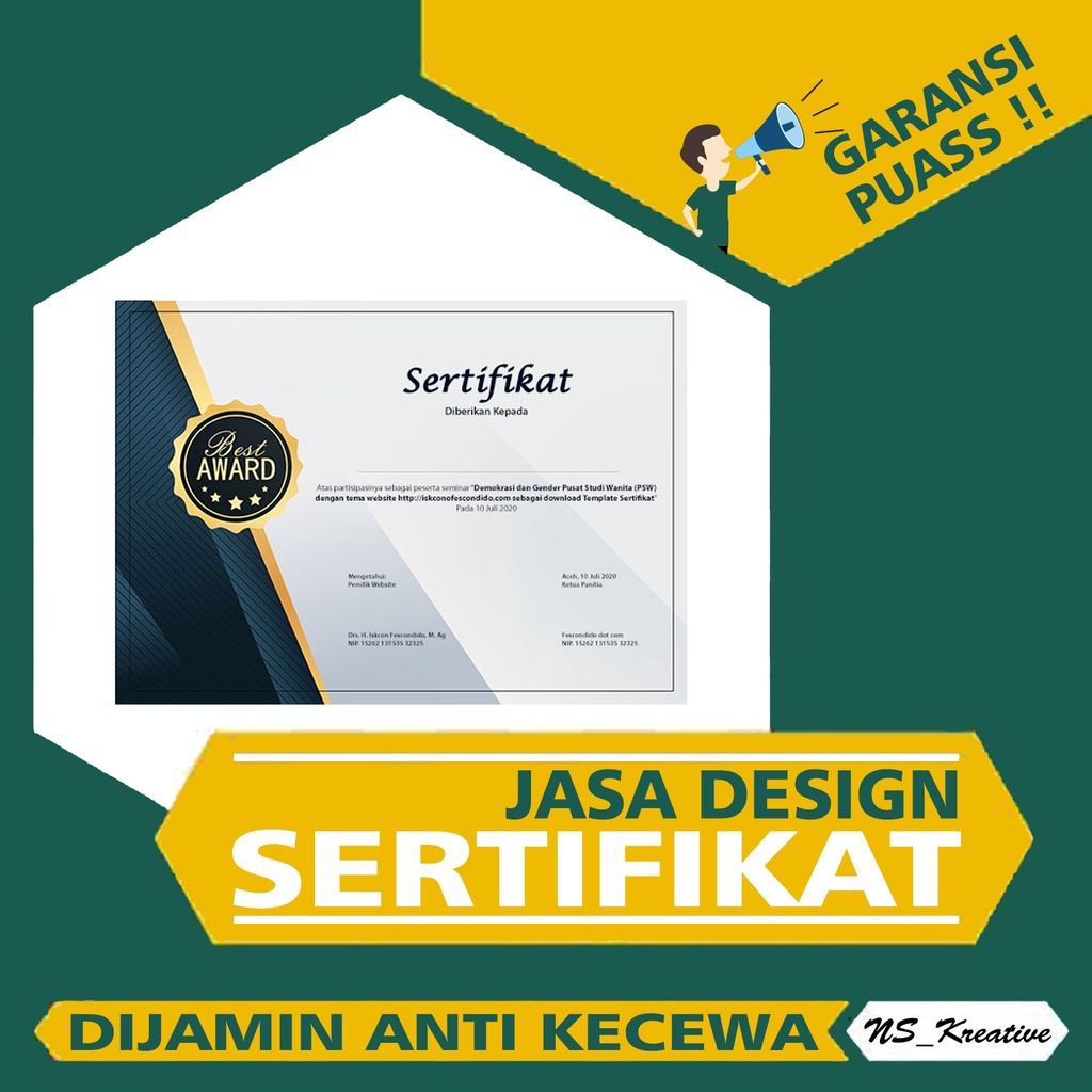 Jual Jasa Design Sertifikat / Piagam | Shopee Indonesia