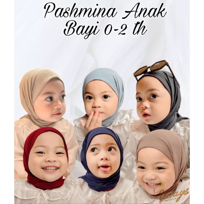 Jual Jilbab Anak Bayi PASHMINA BAYI Usia 0-2 Tahun Hijab Pasmina Instan ...