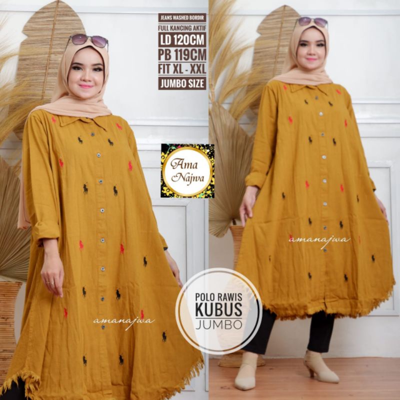 Jual POLO RAWIS JUMBO TUNIK JEANS ORIGINAL BY AMA NAJWA (100% ORI ...