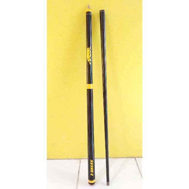 Jual jumpbreak custom black yellow tiger sambung 3 stik billiard ...
