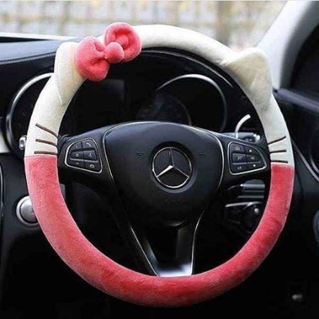 Jual COVER SETIR MOBIL HELLO KITTY /MINNIE MOUSE / SARUNG SETIR BLUDRU ...