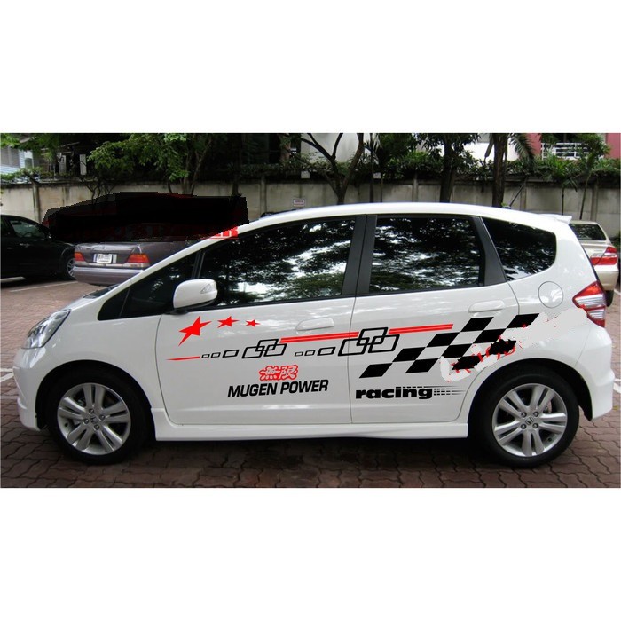 Jual stiker mobil honda jazz brio cutting stiker mugen racing agya ayla ...