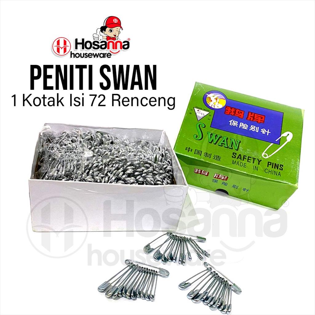 Jual Peniti Swan Asli 1 BOX / Peniti Swan Isi 72 Renceng | Shopee Indonesia