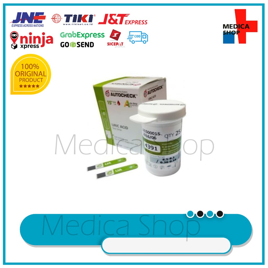 Jual Strip Autocheck Urid Acid / Asam Urat isi 25 | Shopee Indonesia