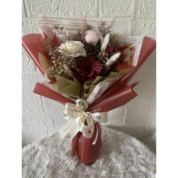 Jual Hand Bouquet | Buket | Bucket Bunga Kering (160) | Shopee Indonesia