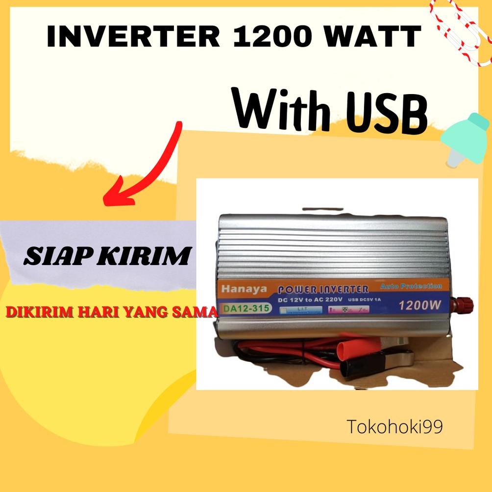 Jual Inverter 1200 Watt Dc To Ac Power Inverter 1200W Dc To Ac Usb ...