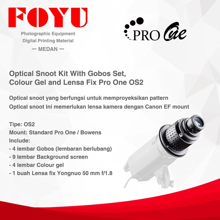 Jual Optical Snoot Kit With Gobos Set, Colour Gel and Lensa Fix Pro One ...