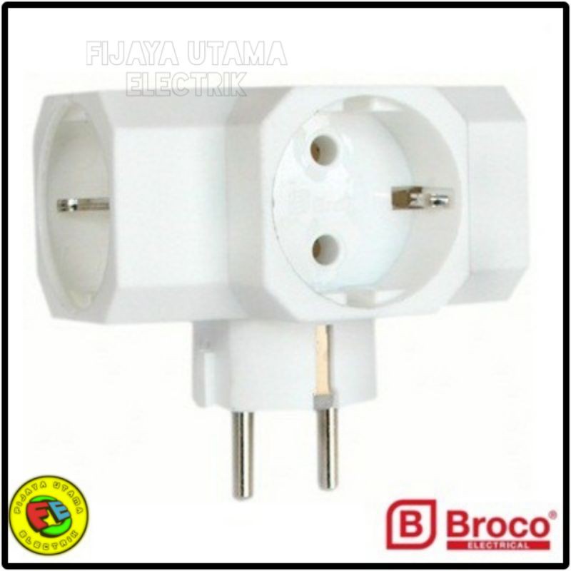 Jual FUE - Broco Steker T Arde Persegi 13830 Multi Plug White | Shopee ...