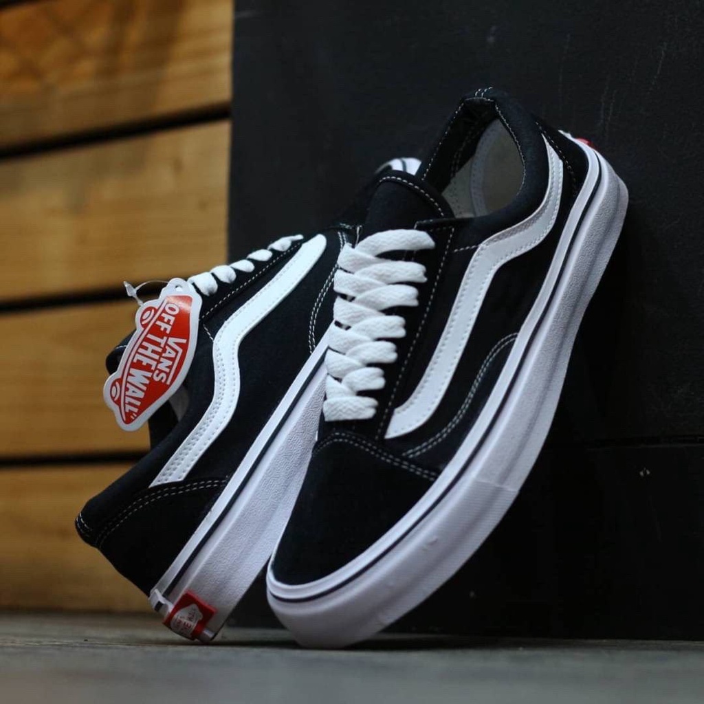 Jual Vans Old Skool Classic Black White Shopee Indonesia