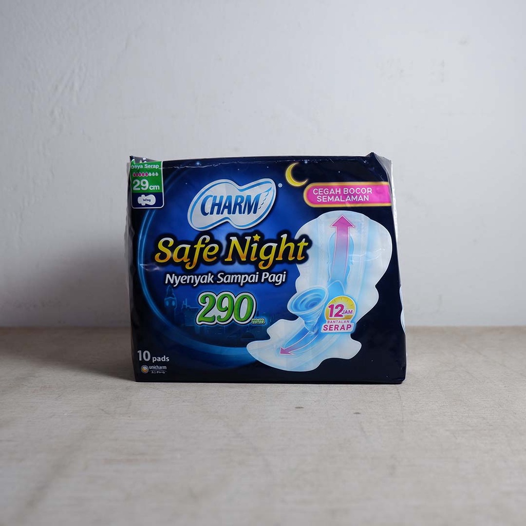 Jual Pembalut Murah Charm Safe Night 290mm Isi 10 Pads | Shopee Indonesia