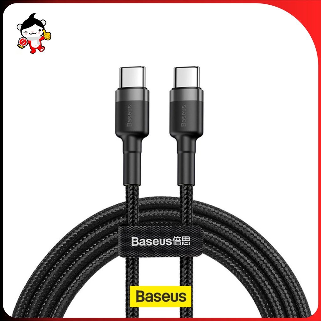 Jual Kabel Usb BASEUS Cafule Type C To Type C 1M 2M PD 2.0 60W Fast Charging (20V 3A) | Shopee ...