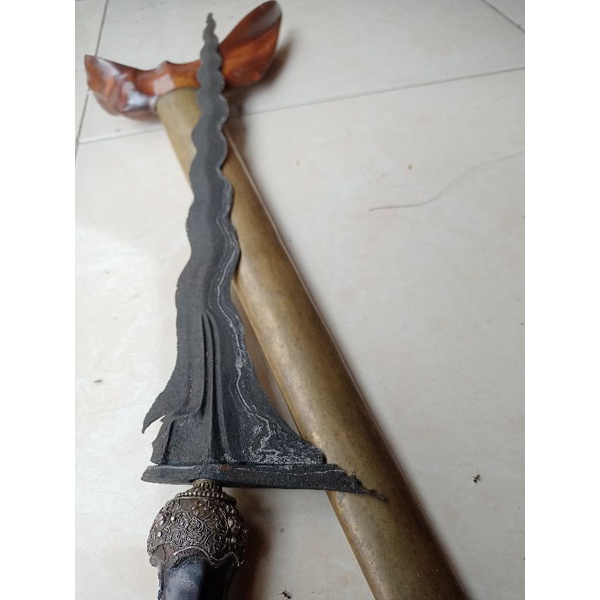 Jual keris luk 19 setan kober sepuh jumbo 41cm | Shopee Indonesia
