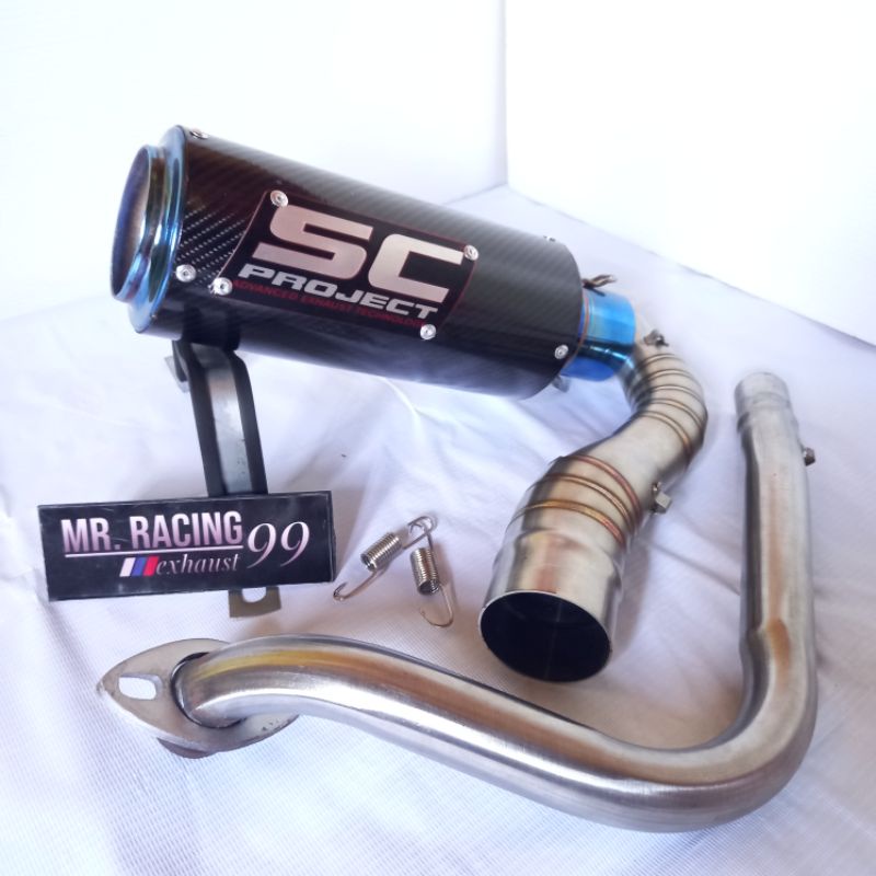 Jual Knalpot SC PROJECT Carbon Biru R15 - Vixion - Byson -Xabre - Mx ...