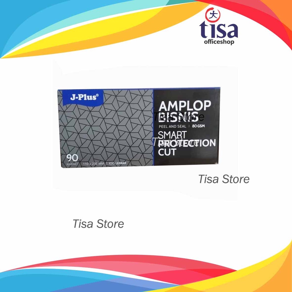 Jual Amplop putih seal J-PLUS biru kabinet 90 ukuran 110 mm x 230 mm ...