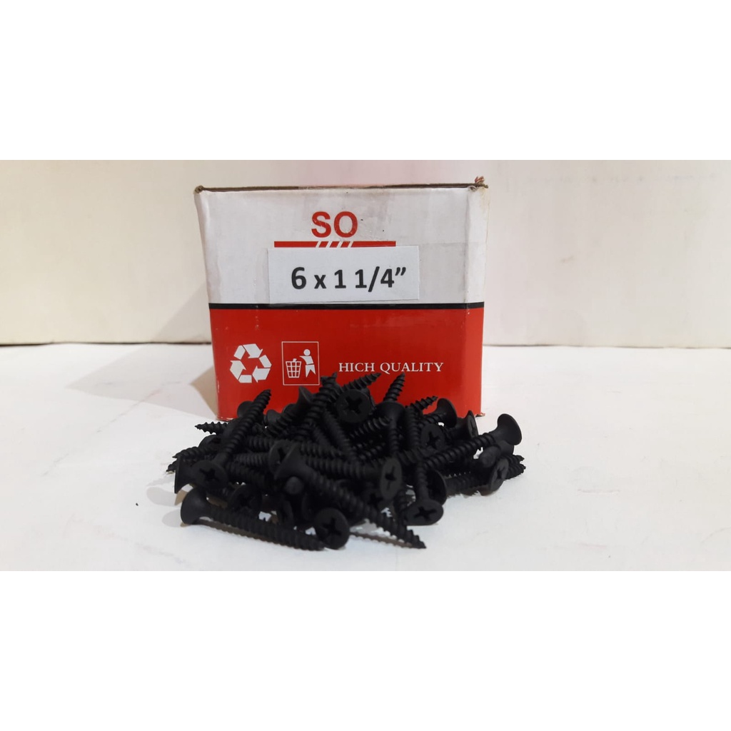 Jual Sekrup Gipsum - Skrup Gypsum Merk So 6x1 1/4in 100 Pcs | Shopee Indonesia