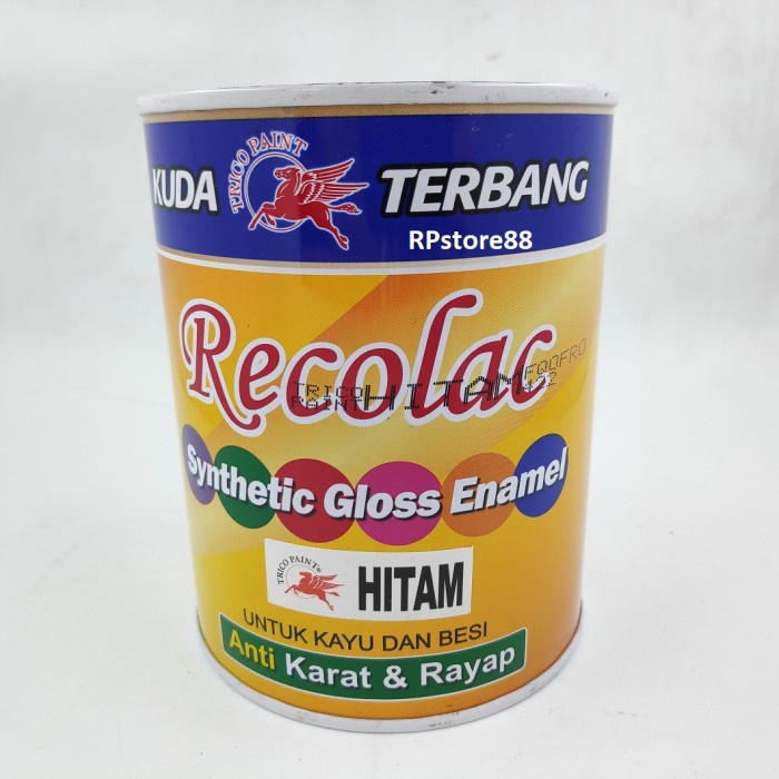 Jual kayucat- cat minyak recolac kuda terbang 1kg - cat kayu besi ...