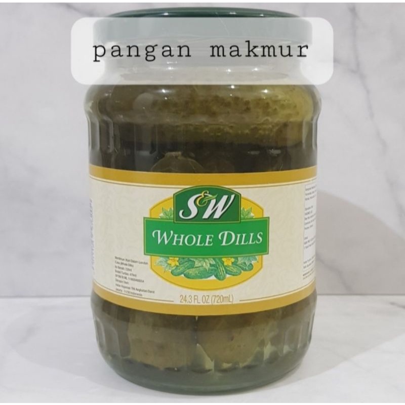 Jual acar timun sw / whole dills sw 720 ml | Shopee Indonesia
