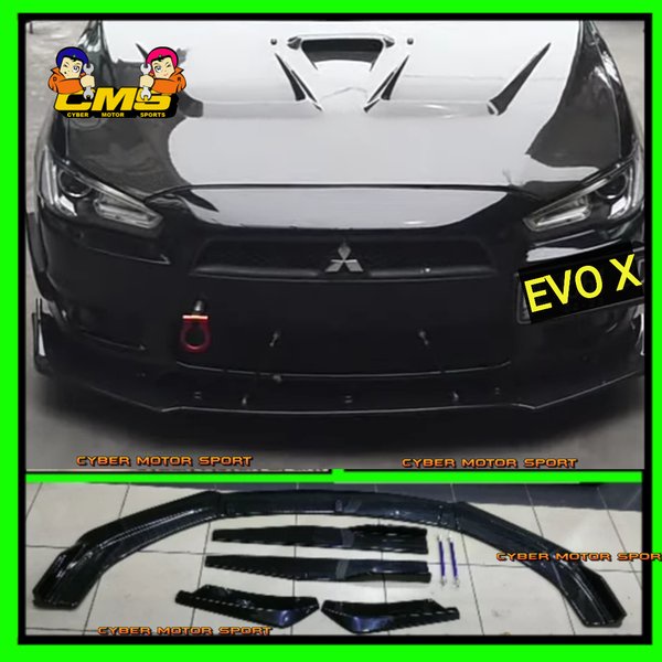 Jual Ori lips bumper lancer X. EVO X. EVO 10. body kit wide body lips ...